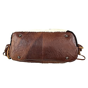 American Darling Tooled Double Strap Tote with Fringe ADBGI159B