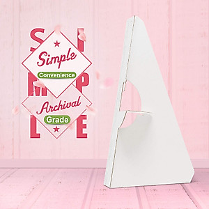 Lineco, Self Stick Easel Back, Archival Acid-Free, Display Signs Pictures Brochures Posters Frames Artwork Crafts (15", 25 Pack, White)