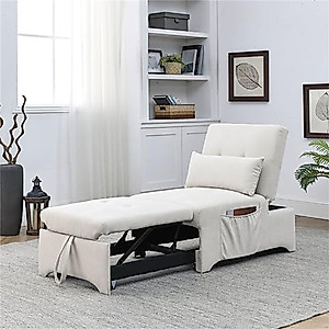 JFUYJK 24.5" W Convertible Chair 4 in 1 Multifunctional Folding Sleeper Sofa Bed Pull Out Sleeper Sofa Bed with Adjust