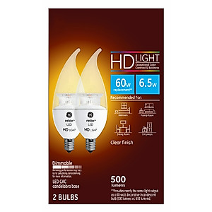 G E LIGHTING 92270 6.5W LED CAC Bulb (2 Pack)