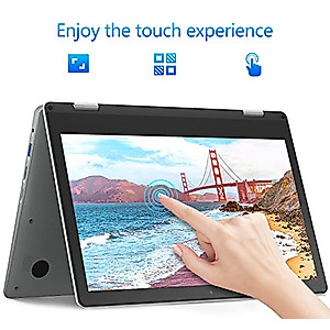 jumper Laptop, 11.6" HD Touch Screen Laptop, Flip Ultrabook with Quad-Core Intel Celeron N4100, 4GB DDR4 128GB SSD, Laptops Computer, 2.4/5GHz WiFi, BT4.2, Dual Speakers, USB 3.0(Dark Grey)