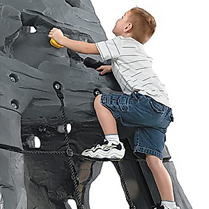 Step2 Skyward Summit Climber – Authentic Kids Playset Rock Climbing Wall with Four Unique Climbing Walls, Two Cargo Nets, Floor Net, and Flag – Rock Climbing Jungle Gym for Backyard
