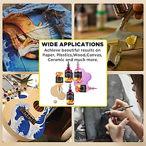 XDOVET Airbrush Paint, 18 Colors Airbrush Paint Set (30 ml/1 oz), Ready to Spray, Opaque & Neon Colors, Water-Based, Premium Acrylic Airbrush Paint Kit for Beginners, Hobbyist and Artists