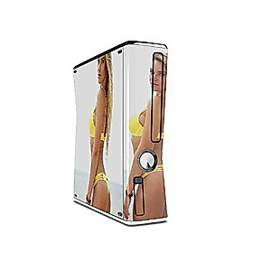 Kayla DeLancey Yellow Bikini 36 - WraptorSkinz Decal Style Skin compatible with XBOX 360 Slim Vertical
