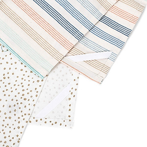 DII Pastel Striped Teal Sea Turtle 28 x 18 Cotton Decorative Hanging Dishtowel Set 2