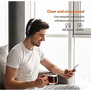 FOGEEK Active Noise Cancelling Headphones, Apollo 11 Bluetooth Headphones with Mic Deep Bass Hi-Fi Sound, Wireless Foldable Headphones, 30 Hours Battery Life for Traveling TV PC Cellphone