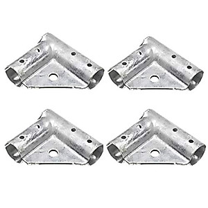 Plum Fittings 1 3/8" x 1 3/8" Chain Link Fence Top Gate Corner | Pressed Steel Top Gate Corner | Top Gate Elbow | Pack of 4