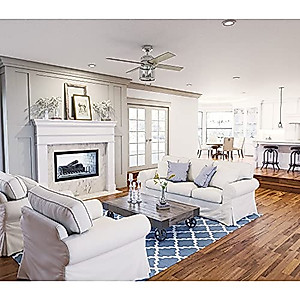 Hunter Fan Company 50269 Astwood Indoor Ceiling Fan with LED Light and Pull Chain Control, 52", Matte Black Finish