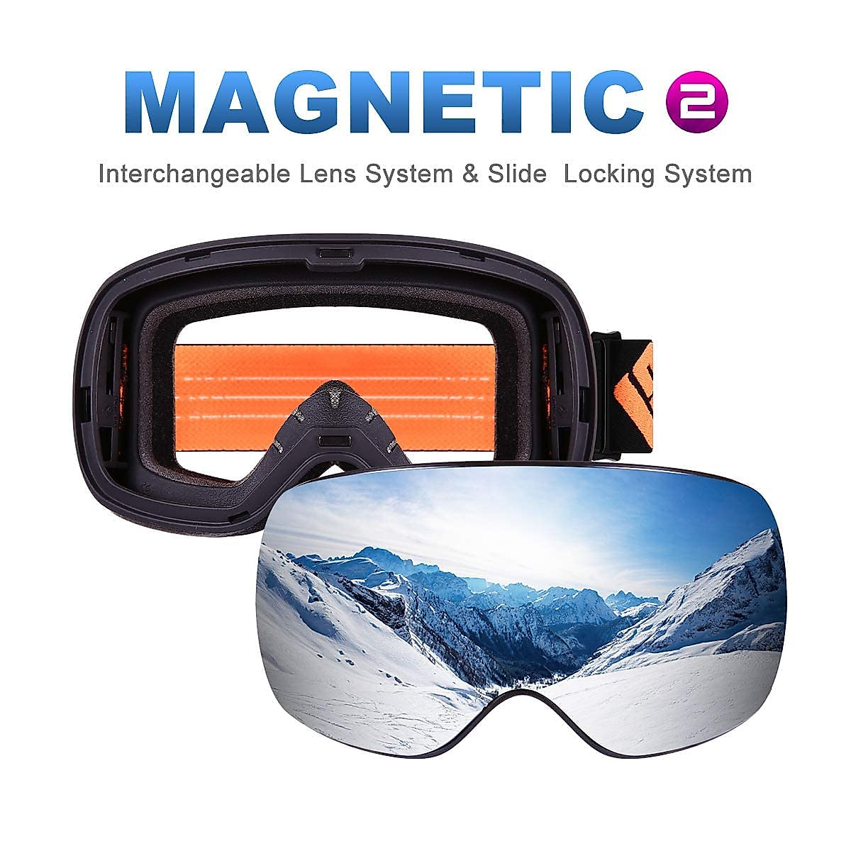 SH HORVATH Ski Goggle Set Anti-fog with Replacement Lenses 100% UV Protection Windproof Scratch-Resistant Snow Goggles for Women Men