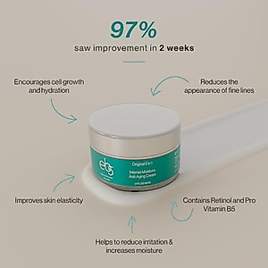 eb5 Intense Moisture Anti Aging Moisturizer Face and Neck Cream- Tone & Tighten Skin with Retinol, Fade Fine Lines and Wrinkles with Vitamin E, A and B5-4oz