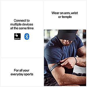 Polar Verity Sense - Optical Heart Rate Monitor Armband for Sport - ANT+ and Dual Bluetooth HRM - Waterproof HR Sensor with only One Button - Compatible with Peloton, Zwift and other apps, Gray, M-XXL