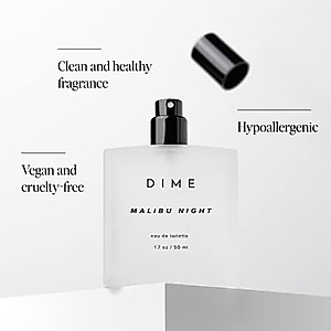 Dime Beauty Perfume Malibu Night, 1.7 oz / 50 ml - Light and Floral Musk Scent, Hypoallergenic, Clean Perfume, Eau de Toilette For Women
