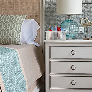 Qskely Plastic Storage Baskets/Bins Organizer for Bathroom, 6-Pack