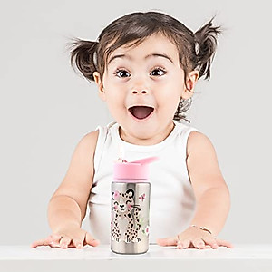 Stephen Joseph Stainless Steel Water Bottle, Leopard
