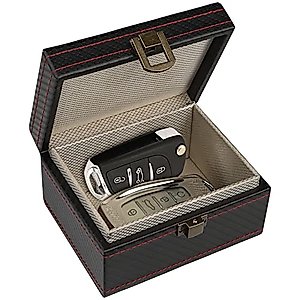 Faraday Box, [Carbon Fiber Texture] Diyife RFID Box for Car Keys, Key Fob Protector, Signal Blocker for Keyless Fob, Large Car Key Signal Blocker Cage, Signal Blocking Box for Car Keys Phones (Medium)