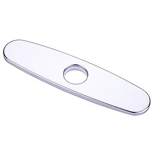 WOWOW Faucet Plate,Kitchen Sink Cover Stainless Steel Plate for 1 or 3 Hole Bathroom or Kitchen Sink Faucet Mixer Tap 10 Inch Escutcheon Hole Covers Chrome