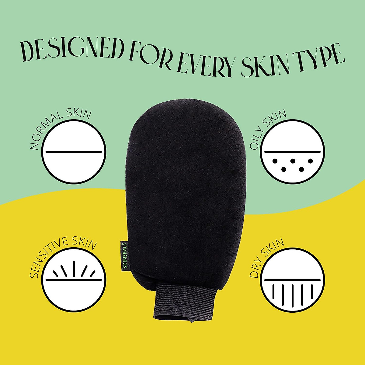 Skinerals Premium Exfoliating Mitt, Exfoliator Glove & Self Tanner Prep, Body Exfoliator Scrubber for Ultimate Smoothness