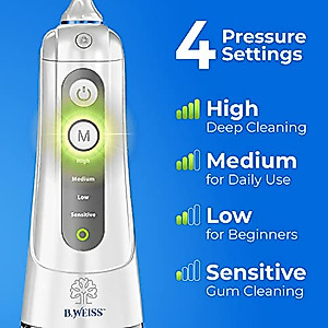 Water Flosser Teeth Cleaner-Full Oral Care Kit, Rechargeable Water Jet for Your Teeth, Ideal for Adults & Kids, for Home and Travel