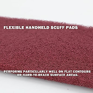 QZATTCAEN Maroon General Purpose Scuff Pads, Scuffing, Scouring Pad, Sanding, Paint Primer Prep Scratch - Surface Preparation Pad Car Auto Body Woodworking 7447-Premium, 4.7 Inches*14-3/4 Feet