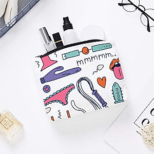 IHopes+ Funny Makeup Bag Gift for Women Best Friends Sister Teen Girls| Cute Mature Sex Makeup Bag Cosmetic Travel Accessories Bag Toiletry Case Gifts