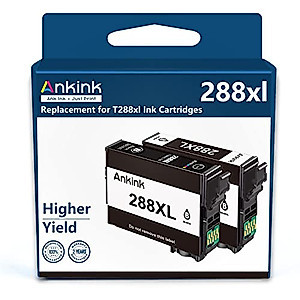 Ankink Remanufactured Ink Cartridge Replacement for Epson 288XL 288 XL Fit for Expression XP-330 XP-340 XP-430 XP-434 XP-440 XP-446 Printer Black Combo (2 Black 2-Pack)