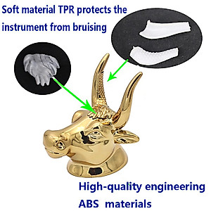 LKEREJOL Bull Head Guitar Holder Wall Hanger Guitar Ukulele Hook Ukulele Stand Rack Storage Bass Bull Head Wall Mounted Art Support Guitar Holder for Bass Electric Acoustic Guitar Ukulele