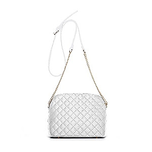 E Quilted Crossbody Bags for Women, Lightweight Medium Camera Bag Top Zipper Shoulder Purse