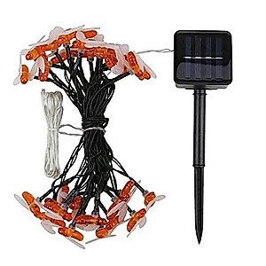 elecfan Waterproof Solar Fairy Lights 30 LEDs Honey Bee Creative Tree Haning String Lights,Garden Decoration Lamp Ideal for Patios, Homes, Wedding, Party, Christmas, Curtains, Outdoors - Warm White