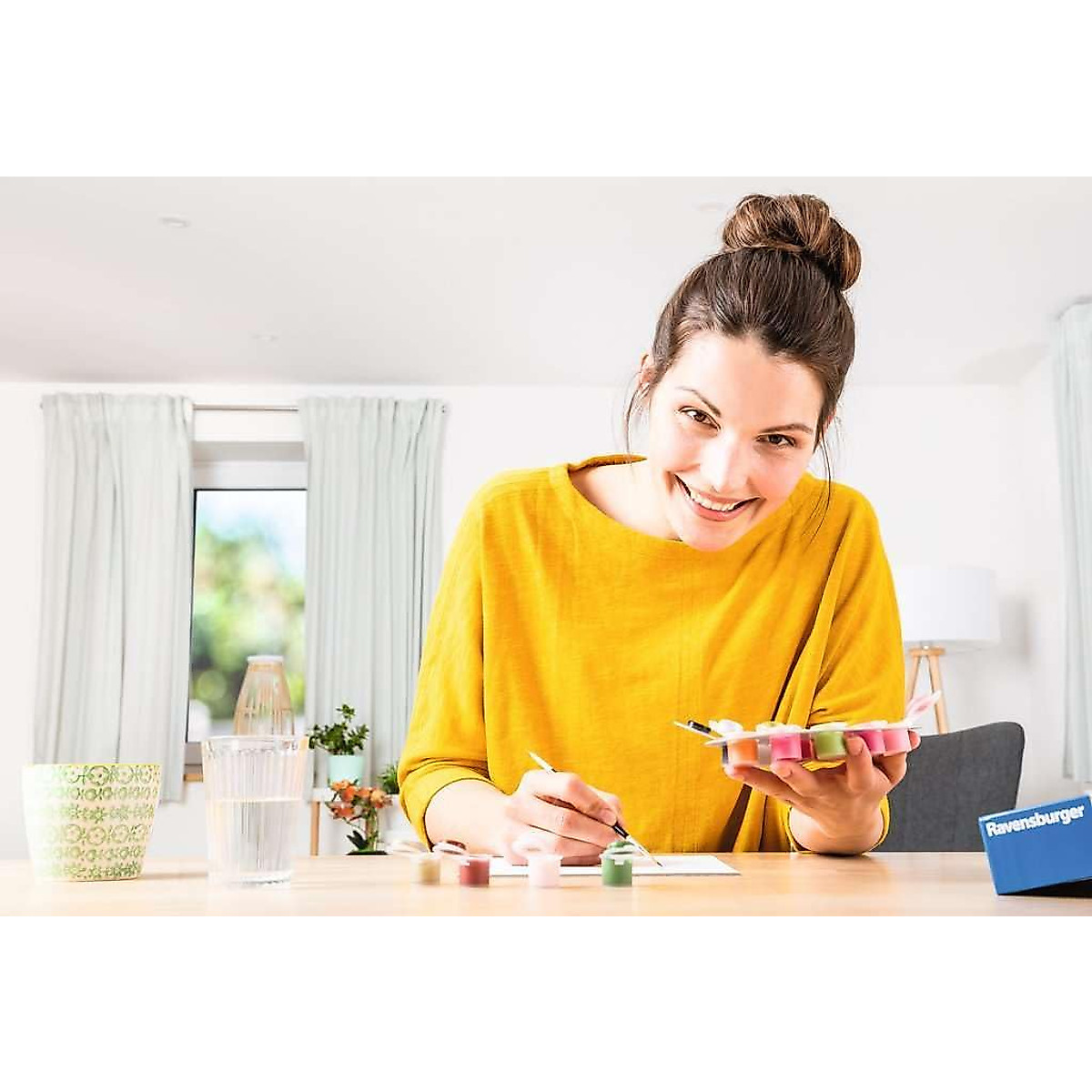 Ravensburger CreArt Funky Zebra Paint by Numbers for Adults 12 Years Up - Painting Arts and Crafts Set - Home Decor Accessories