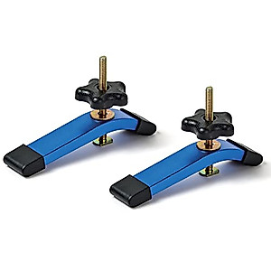 HOTTARGET Aluminum T-track Hold Down Clamps,6-3/8"L x 1-1/4"Width-Woodworking and Clamps (T-track Hold Down Clamps 2pk)