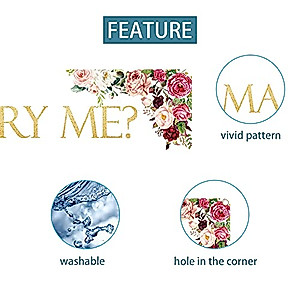 Will You Marry Me Banner Decorations, Bridal Shower Party Porch Sign Decorations Supplies, Large Wedding Engagement Party Photo Booth Backdrop (9.8x1.6ft)