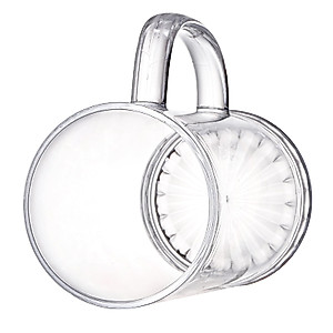 ZEAYEA Set of 6 Plastic Beer Mug, 16 oz Acrylic Beer Drinking Cups with Handle, Clear Reusable Beer Stein Glasses for Party Bar Home Hotel Whiskey Juice Cocktail Beverages