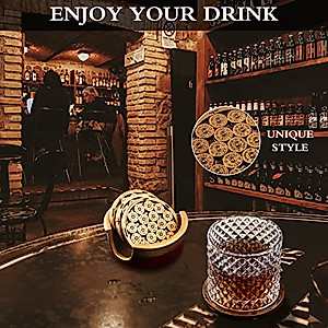 Gifts for Men or Women, 12 Gauge Shell Creative Coasters for Drinks, Coasters with Holder for Coffee Table, Wooden Table, Outdoor, Living Room, Kitchen, Rustic Bar Decorations