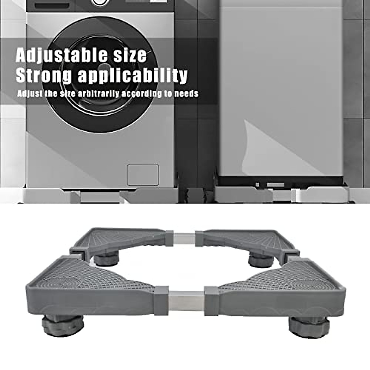 plplaaoo Adjustable Fridge Stand,Dryer Stand,Universal Base Mini Fridge Stand,Refrigerator Stand,Washing Machine Floor Stand,for Washing Machine,Refrigerator,Dryer