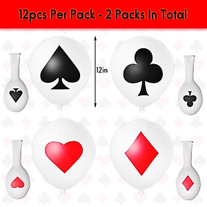 Casino Party Decorations Balloons 29pcs Dice Balloon Playing Cards Balloons Casino Foil Latex Balloons Casino Party Supplies for Las Vegas Party, Poker Events, Casino Night Birthday Party Decorations