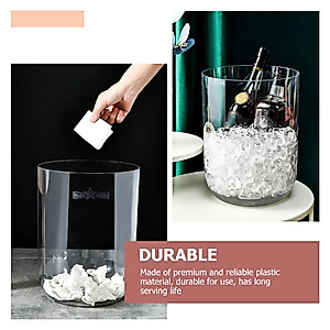 LIFKOME Transparent Trash Can Waste Bucket Home Supplies Trash Storage Can Bathroom Garbage Can Trash Basket Paper Storage Basket Large Capacity Garbage Can Multi-Function Trash Can