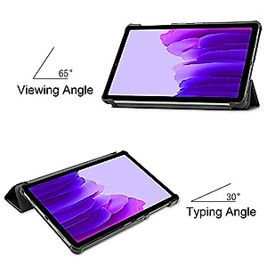 Samsung Galaxy Tab A7 Lite 8.7" (32GB, 3GB) Wi-Fi Only Android Octa-core Tablet, US Model SM-T220 W/Folding Smart Cover Leather Case (Silver)