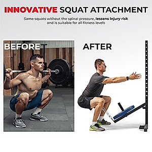 Sunny Health & Fitness Belt Squat Attachment for Power Racks and Cages – XFA009
