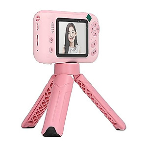 SUNGOOYUE Kids HD Camera 40MP Photo 1080P Video, 180 Degrees Flip Lens, Toy for Photography (Pink)