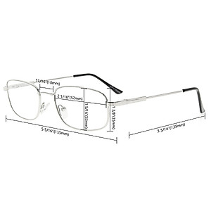 CessBlu Computer Glasses Men Bendable Titanium Reading Eyeglasses Blue Light Filter(Gunmetal) +1.5
