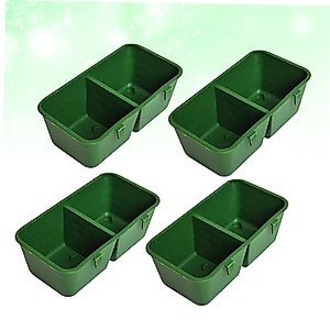 15pcs Birds Feeder Feeding Bowl Birds Manger Feeder Trough Birds Bird Waterer Birds Pet Bird Feeder Bird Supplies Birds Feeding Bowl Birds Feeding Dish Birds Feeding Groove Green BESPORTBLE