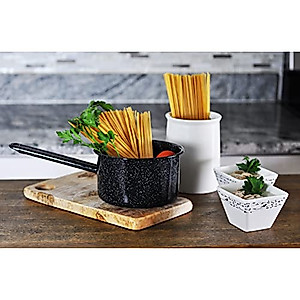 Mirro Enamel Sauce Pan, 2 Quart, Black