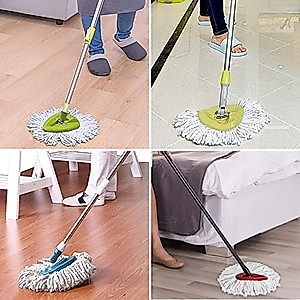 Zen Lyfe 4 Pack Spin Mop Replacement Head Microfiber Mop Head Refills Spin Mop Refills Easy Cleaning Mop Head Replacement Includes 2 Microfiber Cloths
