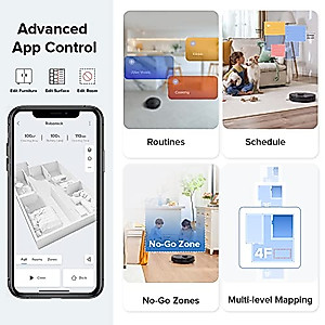 roborock Q7 Robot Vacuum and Mop, LiDAR Navigation, 2700Pa Suction, Multi-Level Mapping, 180mins Run-Time, Works with Alexa, Perfect for Hard Floors, Carpets, and Pet Hair (Black)