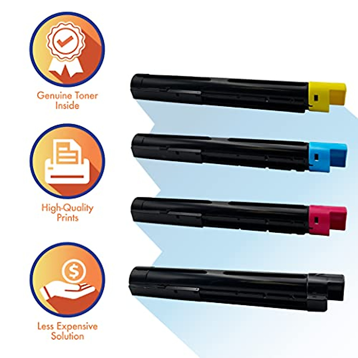 Professor Color Re-Coded OEM Toner Cartridge Replacement for Xerox VersaLink C7020 C7025 C7030 | 106R03737 106R03738 106R03739 106R03740 - Extra High Yield 4 Pack