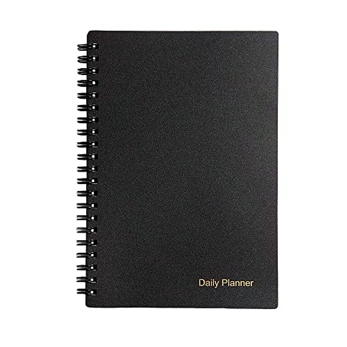 UtyTrees To Do List Notebook, Daily Planner Undated - Blank Hourly Schedules Appointment Planner, Time Planner, 7.6"x10.2" Bigger Planner, Time Management Manual and Planner, 96 Pages, Black