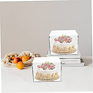 ULTECHNOVO 6pcs Boxes Transparent Mousse Box Mini Food Containers Cupcake Boxes Disposable Cake Containers Clear Cupcake Boxes Bakery Take Out Containers Toy Containers Transparent Box Ps Pie