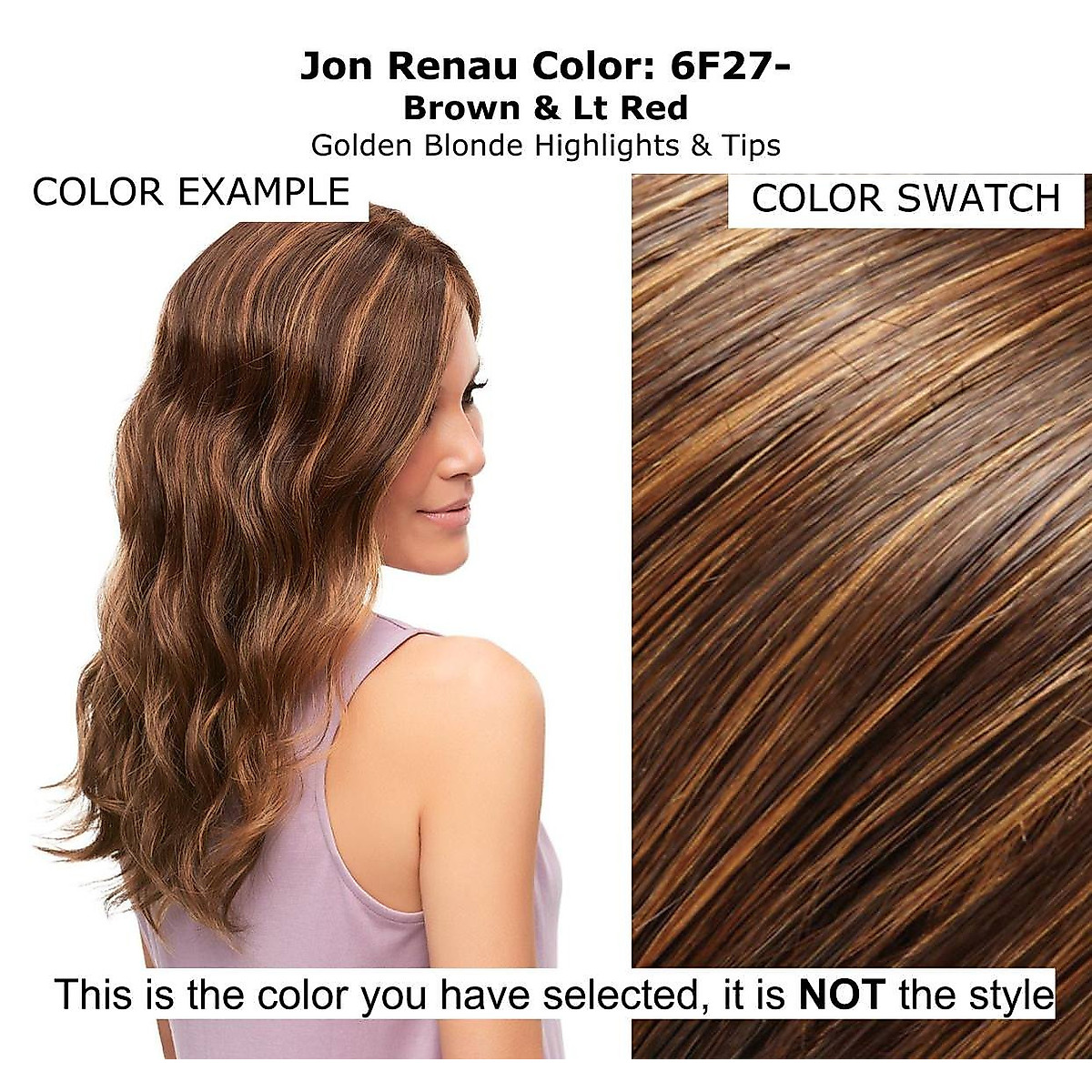 Bundle - 4 items: Rachel Wig by Jon Renau, Christy's Wigs Q & A Booklet, BeautiMark Synthetic Shampoo & Wide Tooth Comb - Color: 6F27