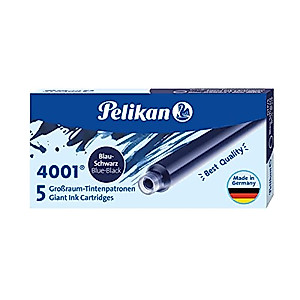 Pelikan Ink Cartridge 4001 Blue Black Gtp/5, Blue Black (310607)
