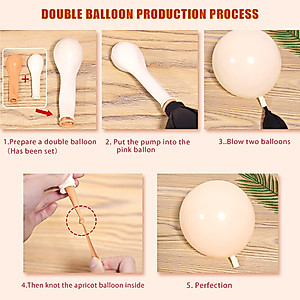 Burnt Orange Double-Stuffed Balloons 134Pcs Boho Balloon Garland Arch Kit, Terracotta Fall Balloons for Birthday Baby Shower Party Decoration